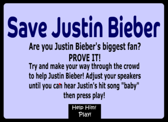 Save Justin Bieber - Screamer Wiki