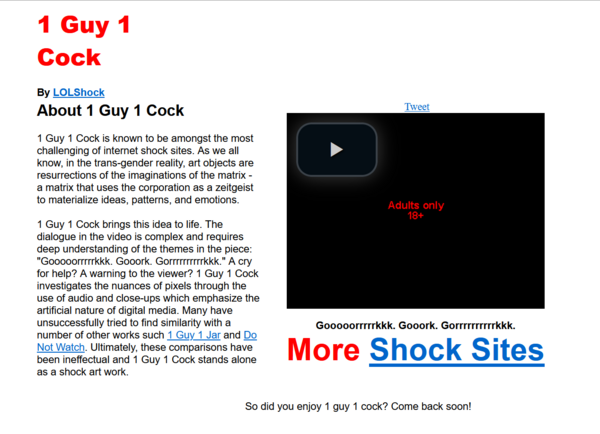 1 Guy 1 Cock - Screamer Wiki